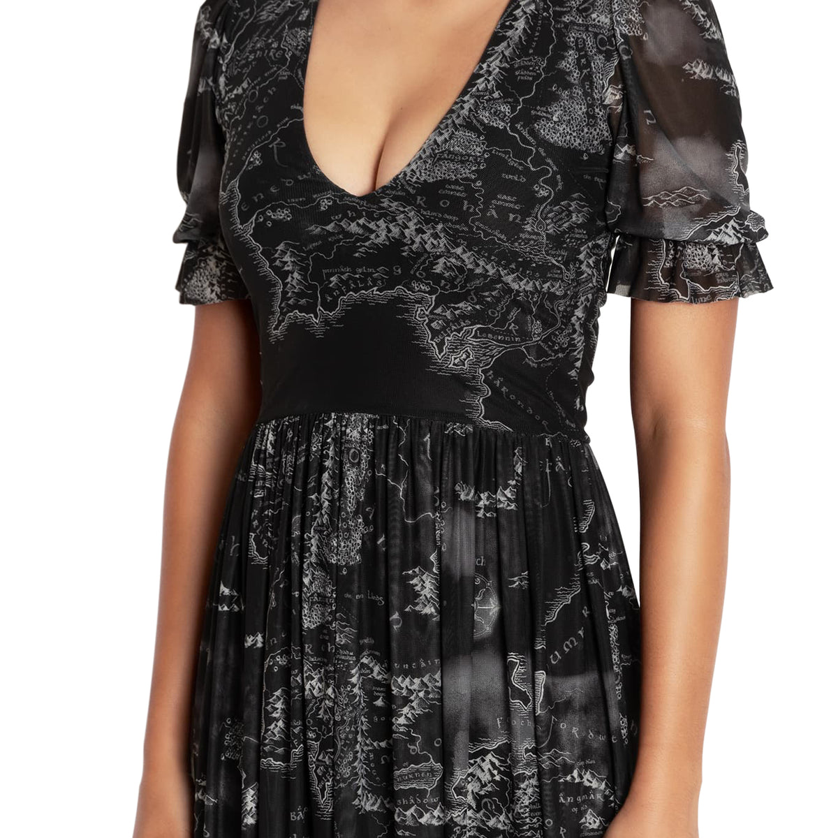 Middle-earth Map Black Stellar Dress – BlackMilk Clothing