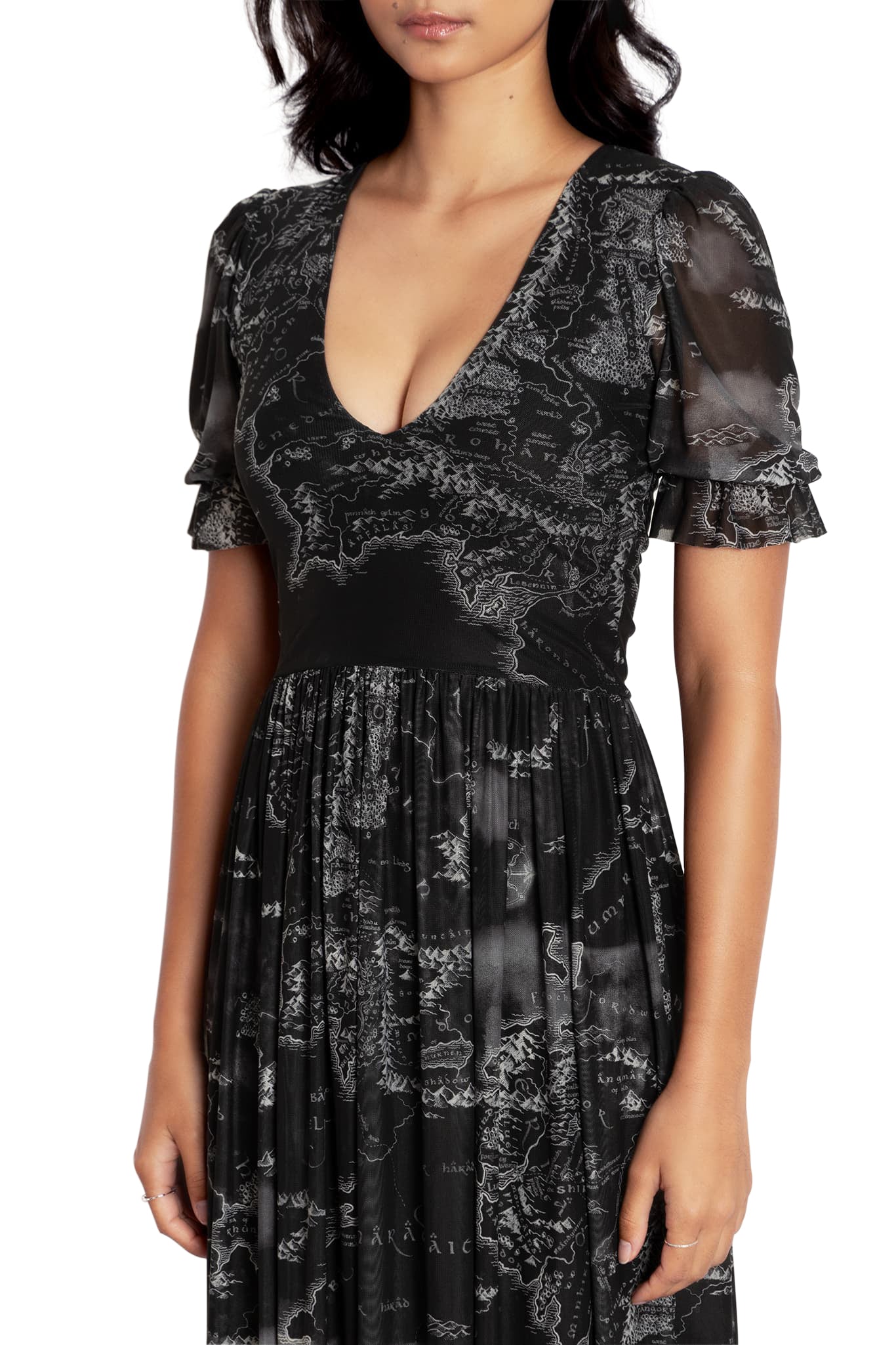 Middle-earth Map Black Stellar Dress – BlackMilk Clothing