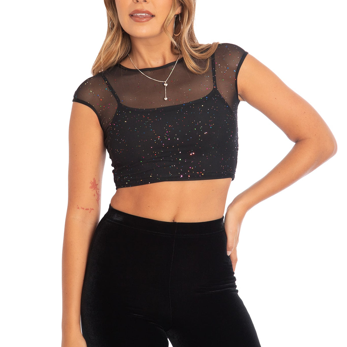 Twinkle Twinkle Cap Sleeve Crop - Limited – BlackMilk Clothing