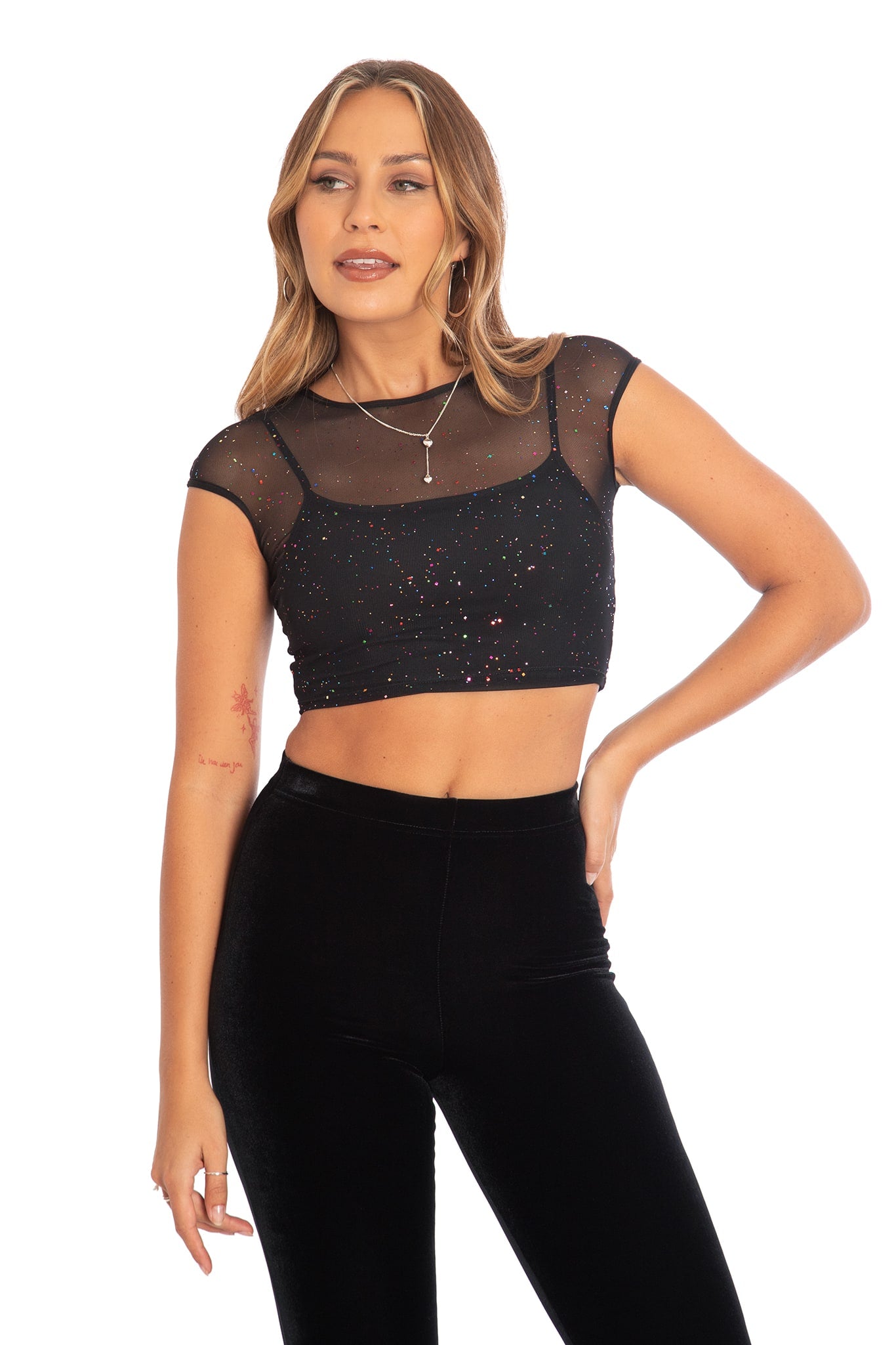Twinkle Twinkle Cap Sleeve Crop - Limited – BlackMilk Clothing