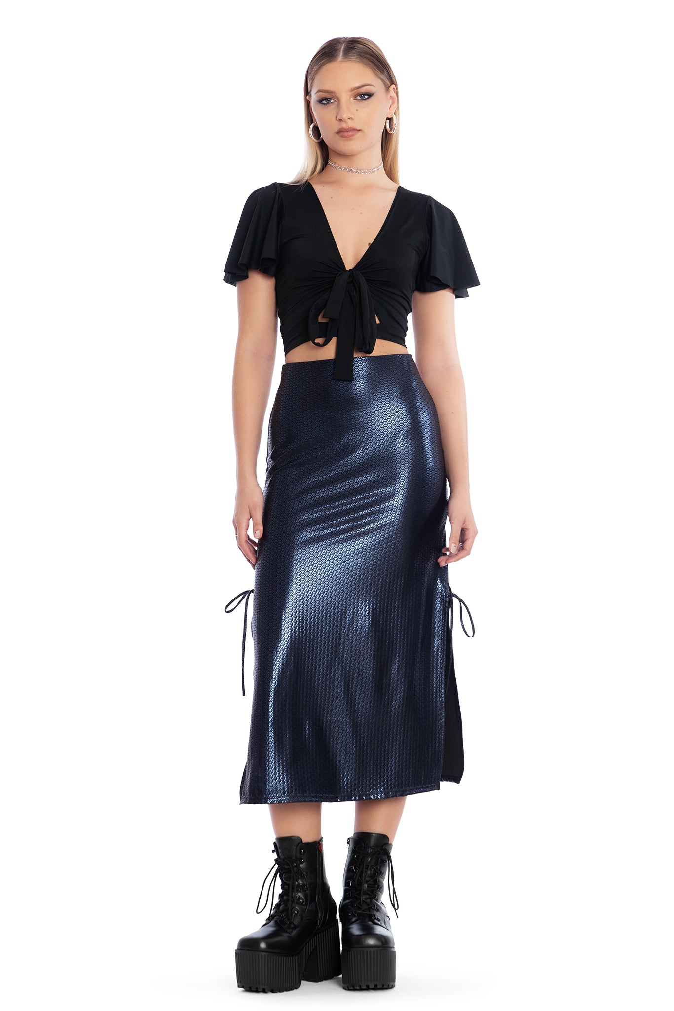 Water Warrior Side Split Midaxi Tube Skirt - Limited – BlackMilk Clothing