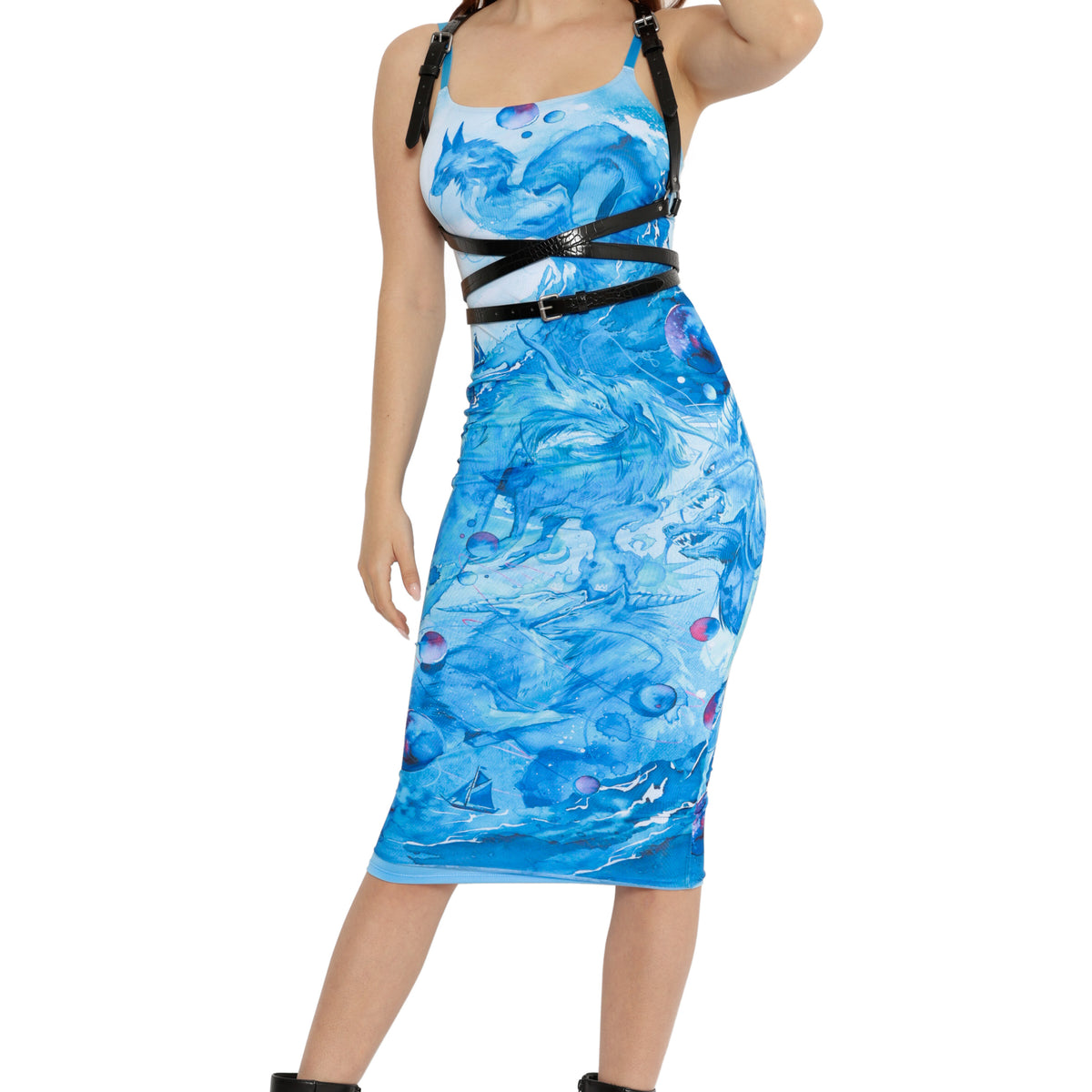 Whimsy Water Sheer Bodycon Slip Dress - Limited – BlackMilk Clothing