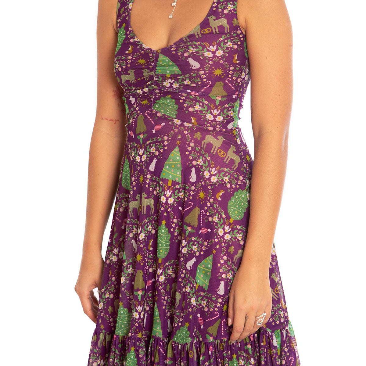 Wild Christmas Sweetheart Empire Longline Dress - Limited – BlackMilk ...