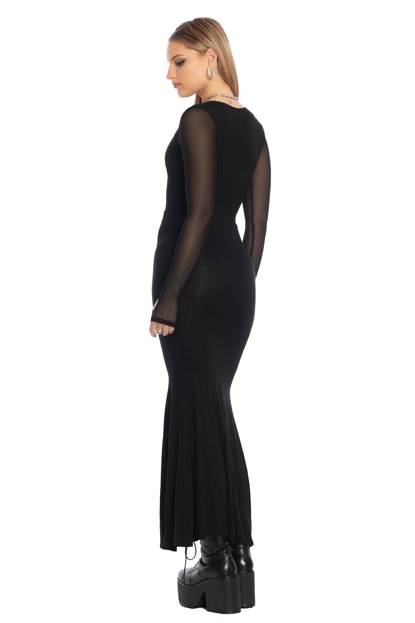 Wraith Long Sleeve Maxi Dress - Limited – BlackMilk Clothing