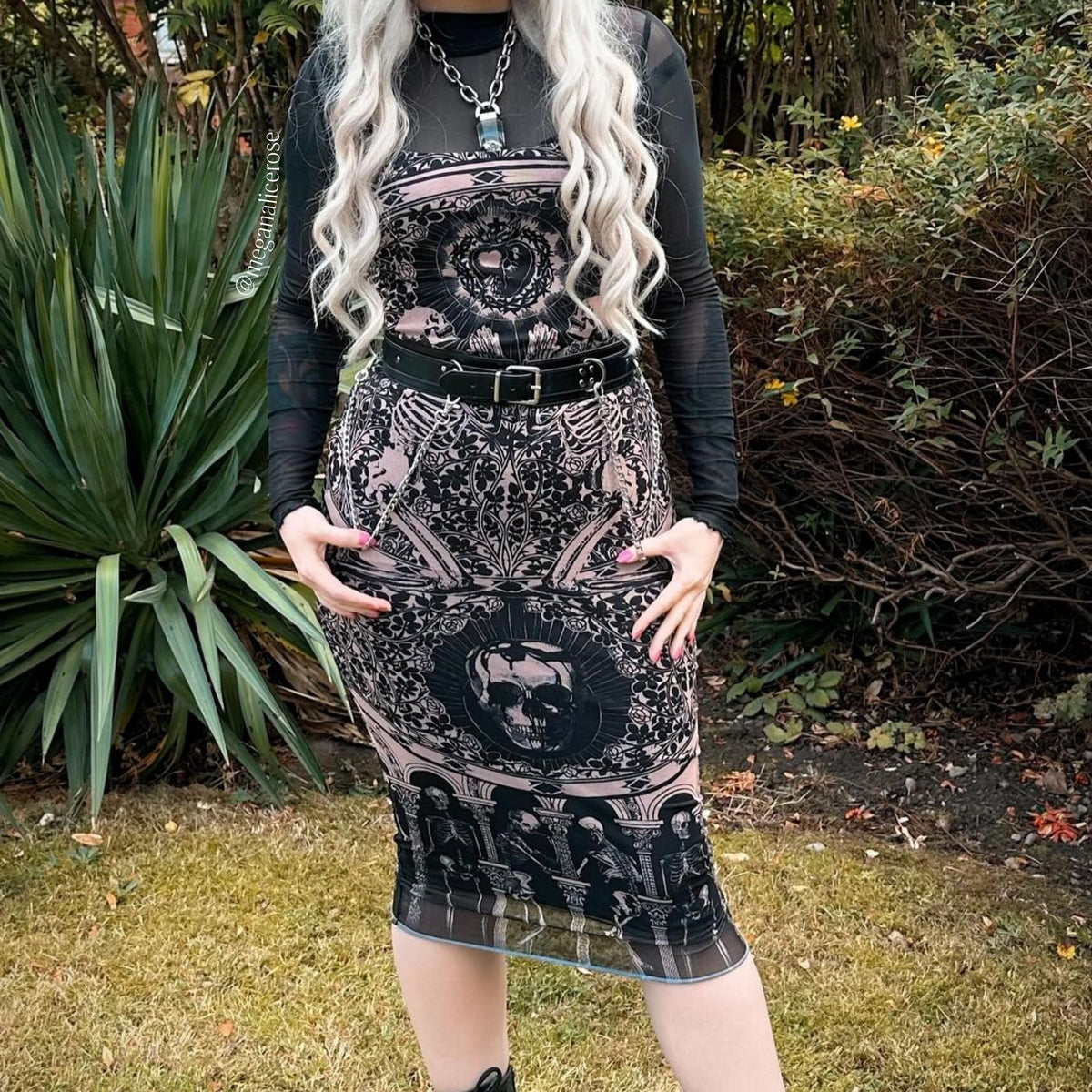 Blood Sacrifice Beige Sheer Bodycon Slip Dress – BlackMilk Clothing