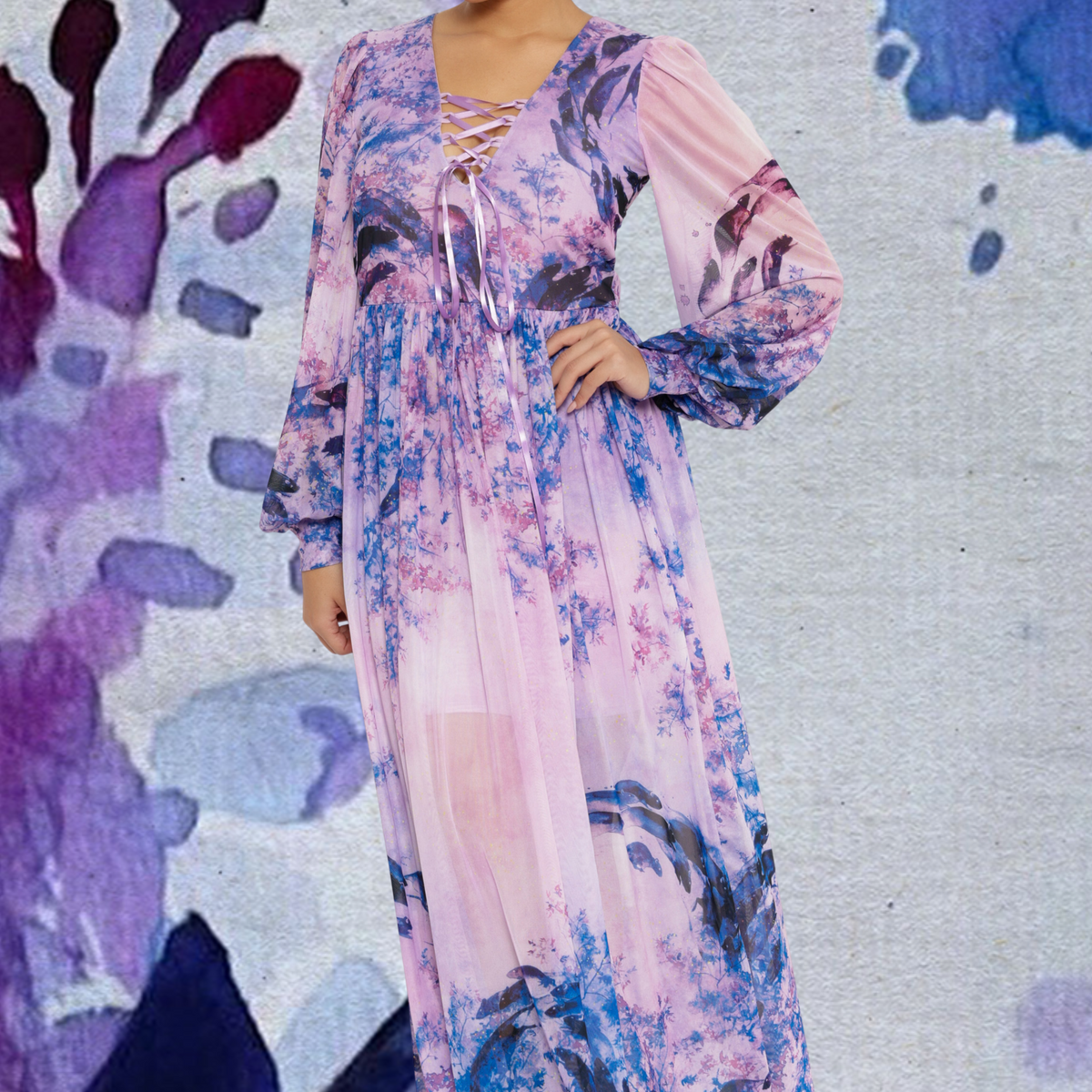 Mischief In The Fields Sheer Bishop Maxi Dress - Limited – BlackMilk ...