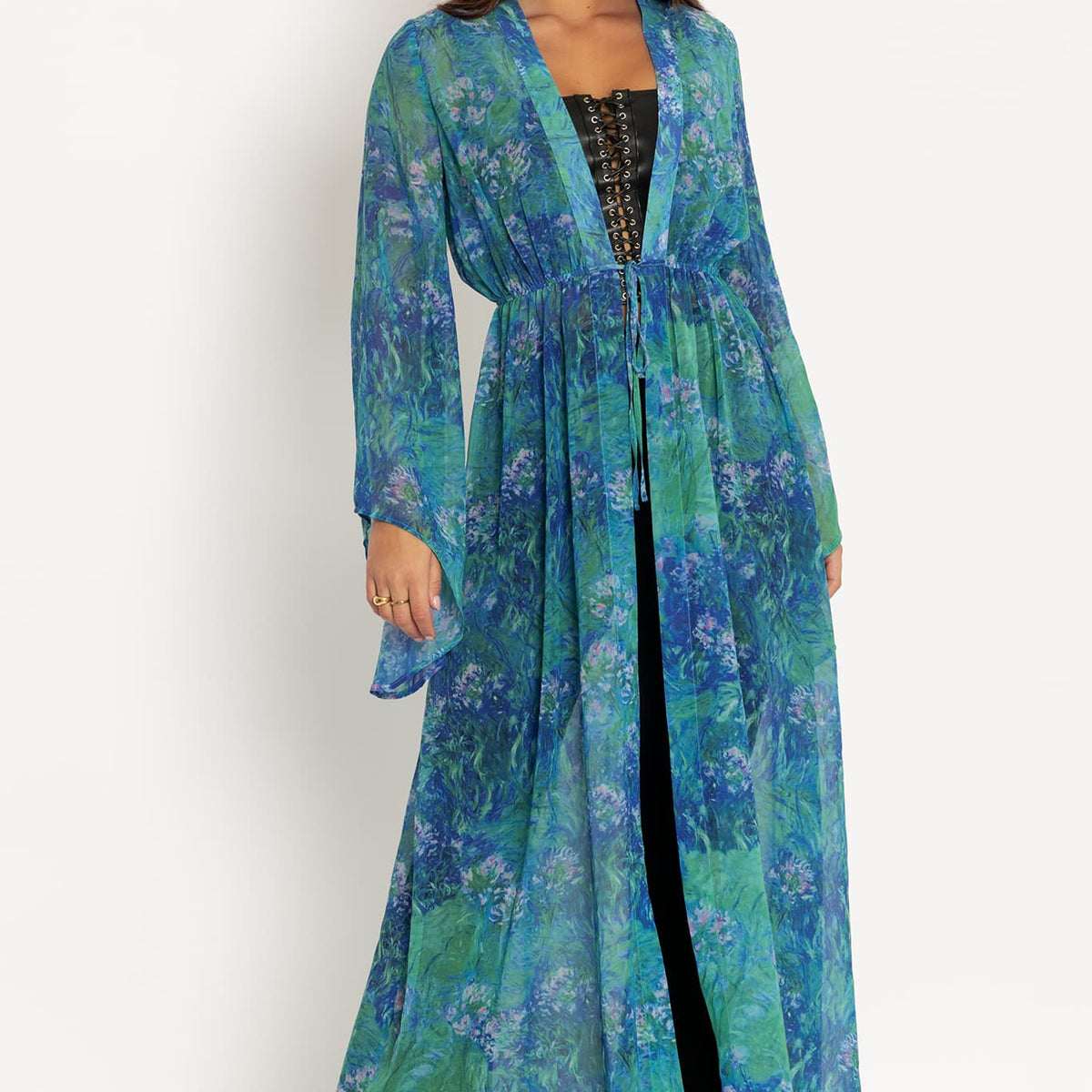 Monet Agapanthus Sheer Maxi Robe - Limited – BlackMilk Clothing