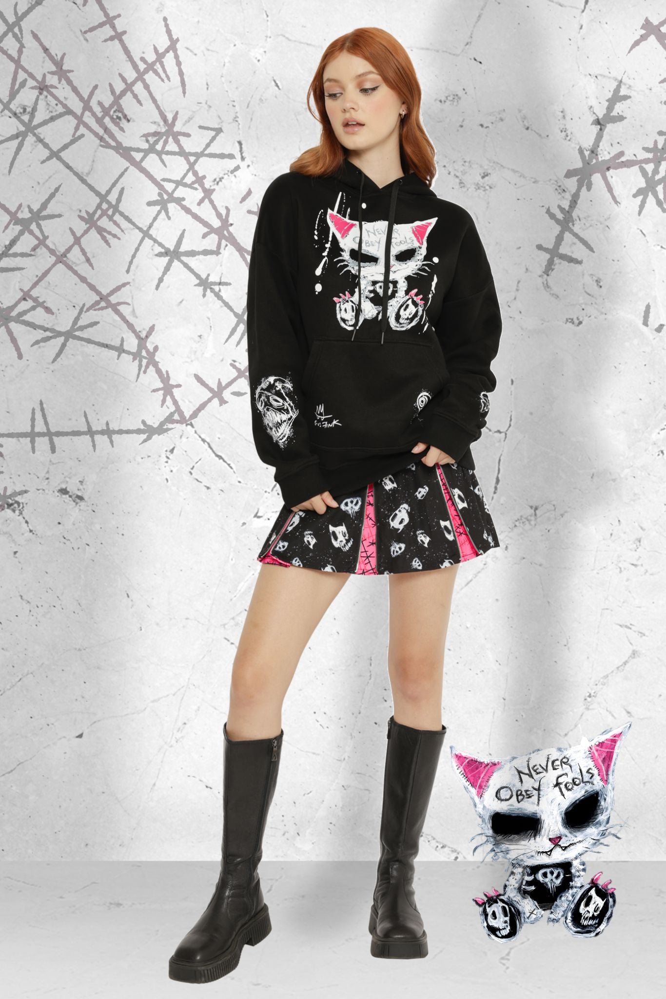 Never Obey Fools Kangaroo Pocket Hoodie - Limited – BlackMilk Clothing